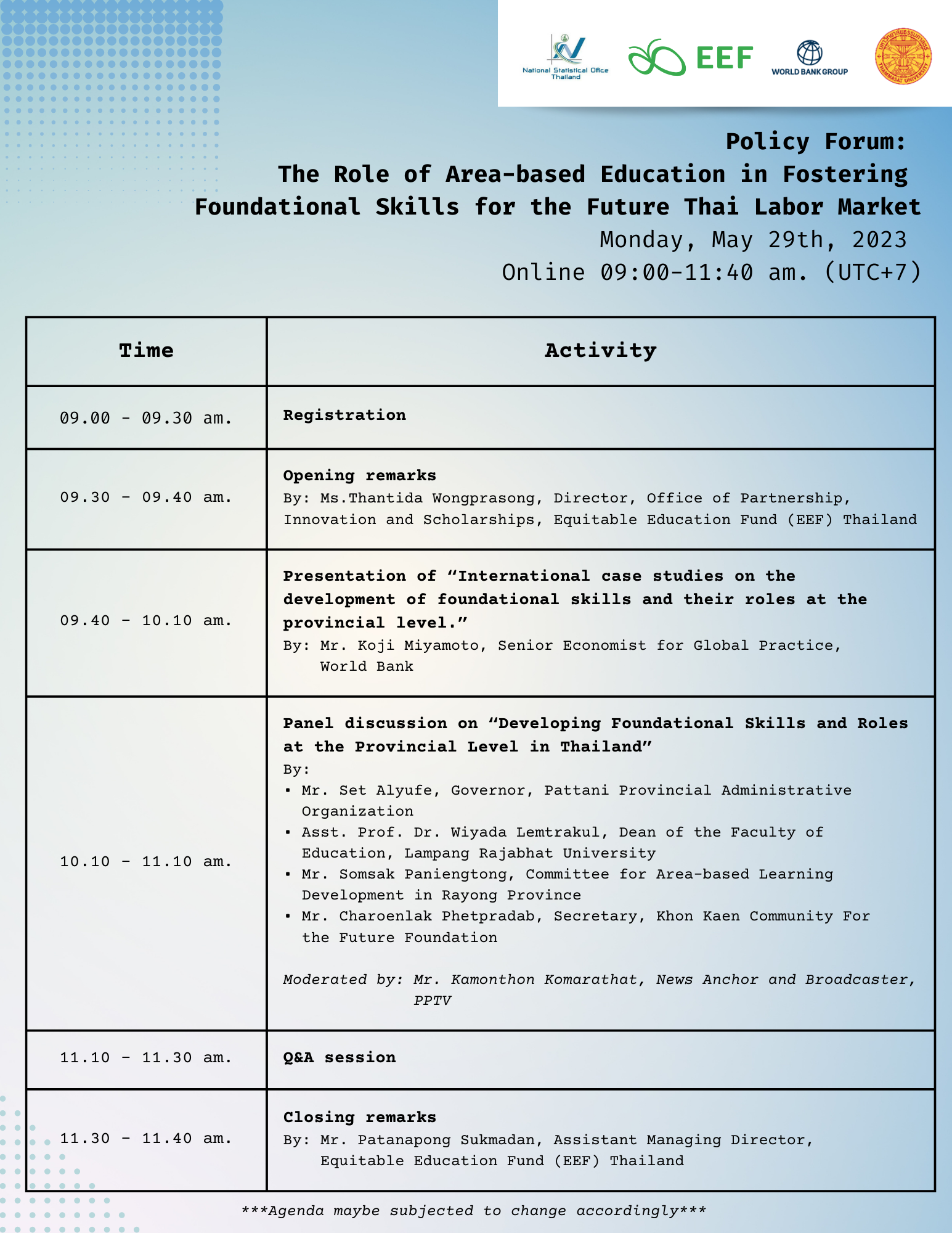 Policy Forum: The Role of Area-based Education in Fostering Foundational Skills forthe Future ...